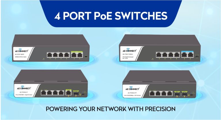 4 Port PoE Switch – Gigabit Unmanaged for Reliable Networks