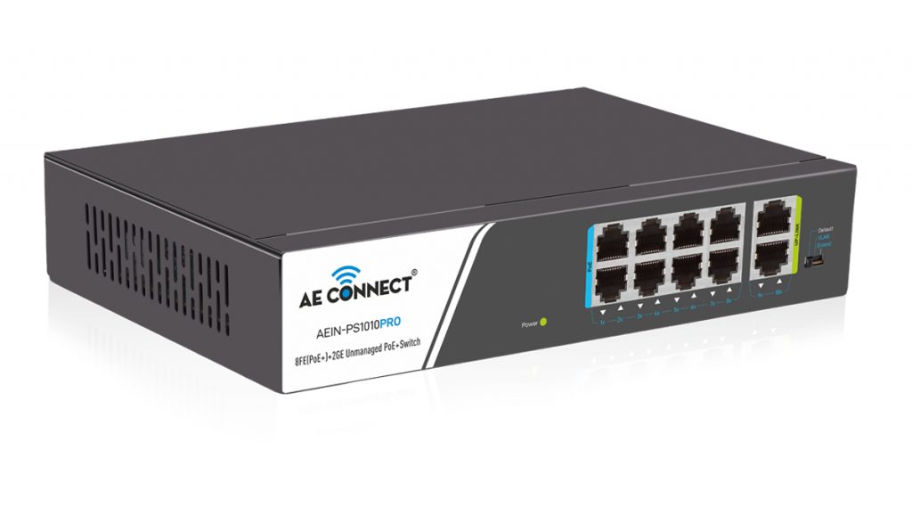 8 Port PoE Switch | Fast Ethernet with Gigabit Uplinks