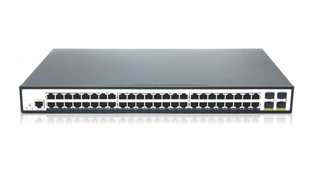 48 Port PoE Switch with 4x10G Uplinks | AE800-48GP410GF-L3-M